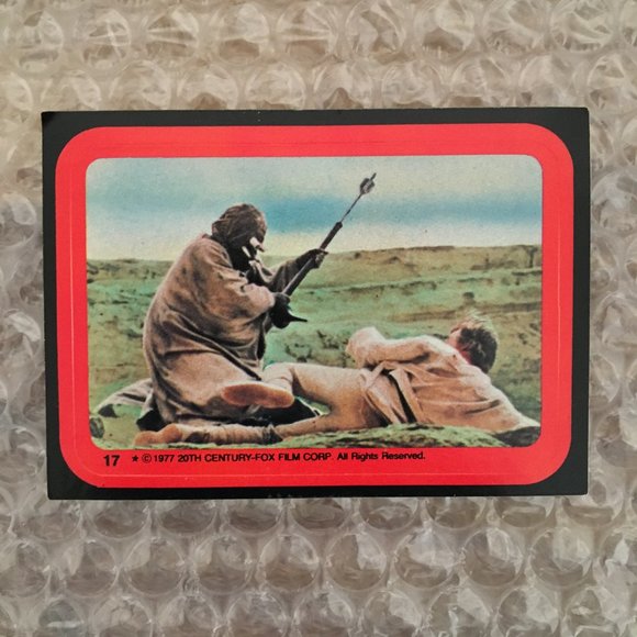 Other | 1977 Star Wars Vintage Topps 17 Card Sticker Tusken Raider Sand ...